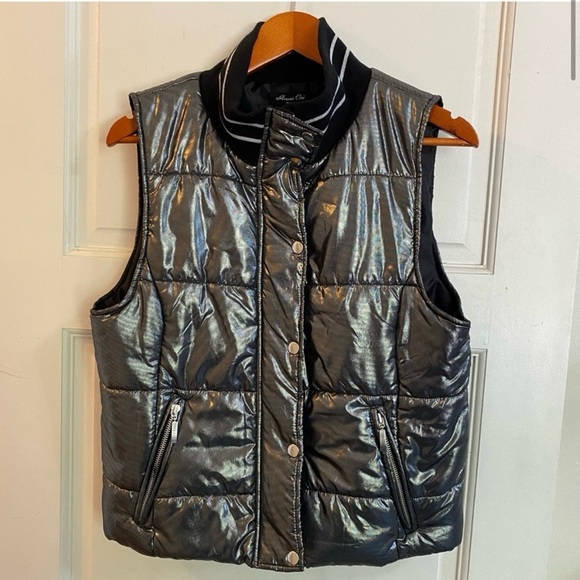 Anna Cai | Jackets & Coats | Anna Cai Pewter Puffy Vest | Poshmark